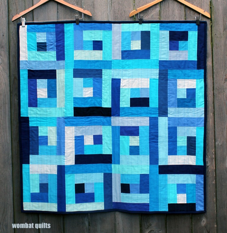 modern log cabin quilt | WOMBAT QUILTS