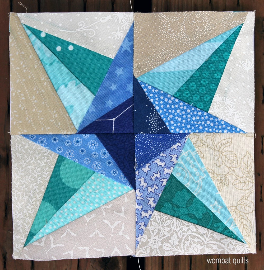 paper pieced star block | WOMBAT QUILTS