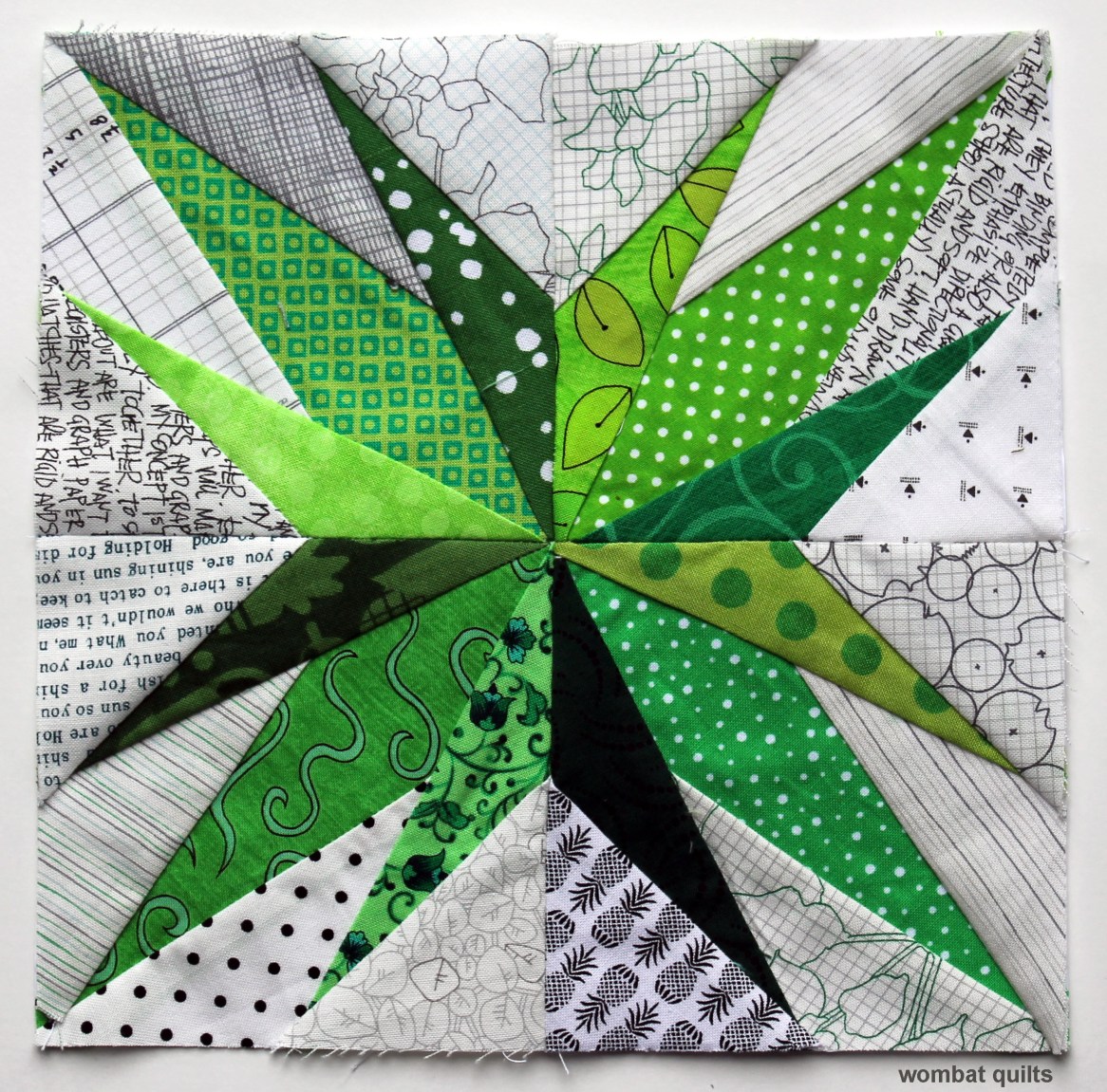 Are you bored with 8 inch green stars yet? | WOMBAT QUILTS