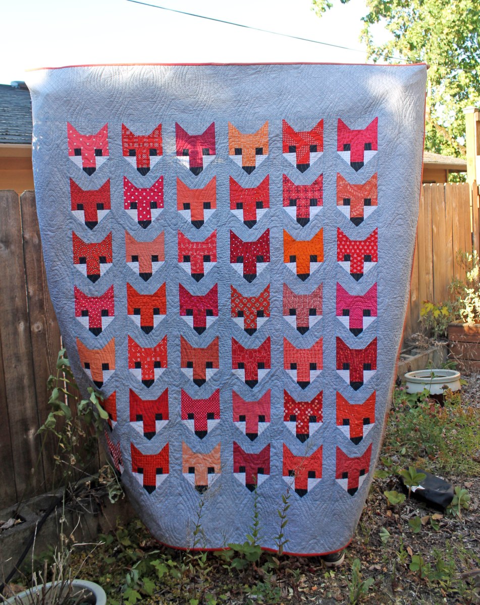 finished fox quilt | WOMBAT QUILTS